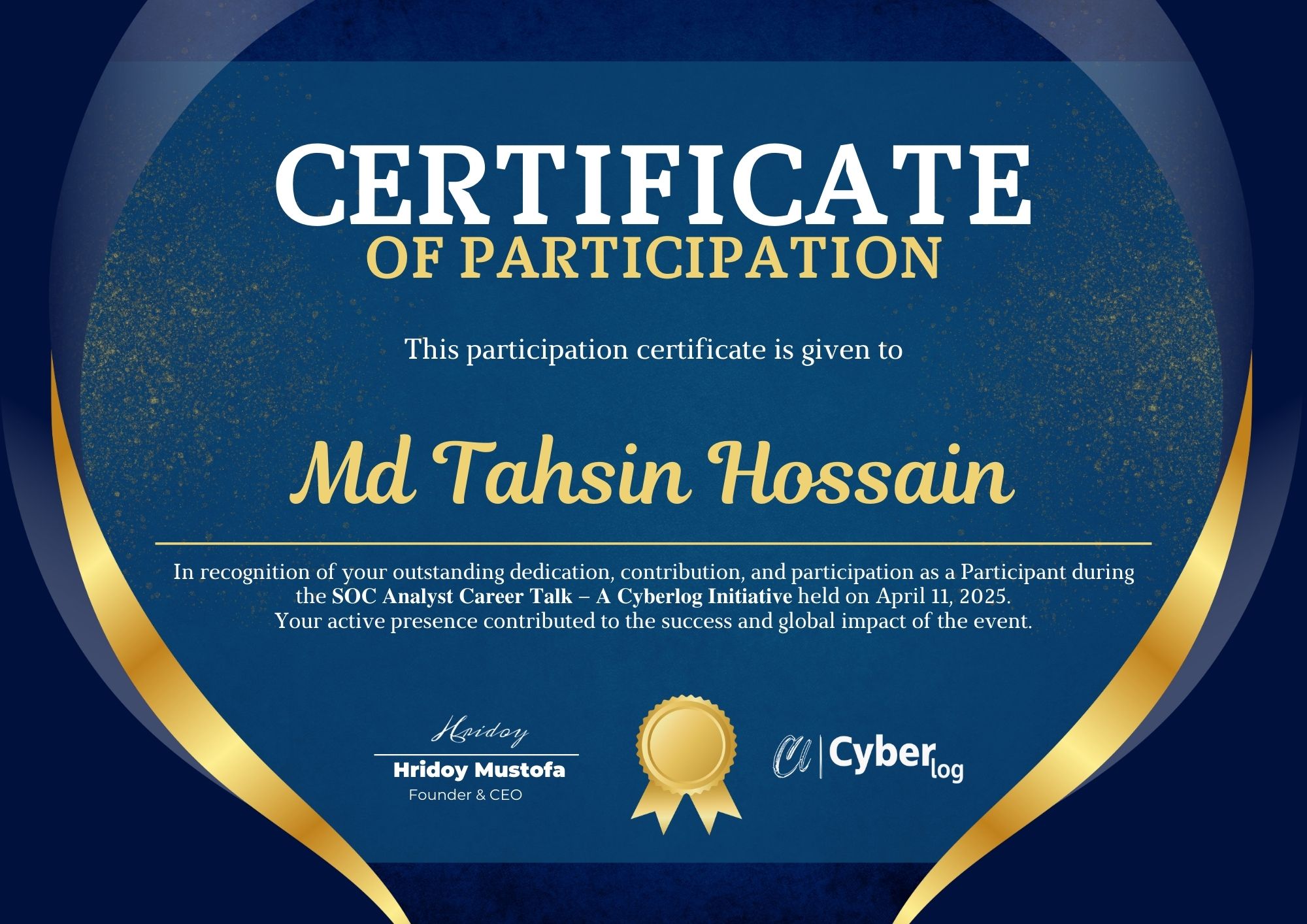 Md. Tahsin Hossain | Cybersecurity Enthusiast